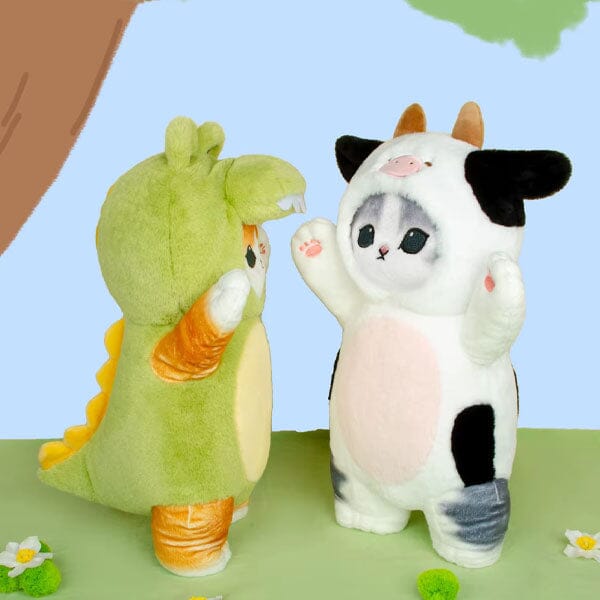 Mofusand Cow Costume Plush Cat Toy (12") - Showcase