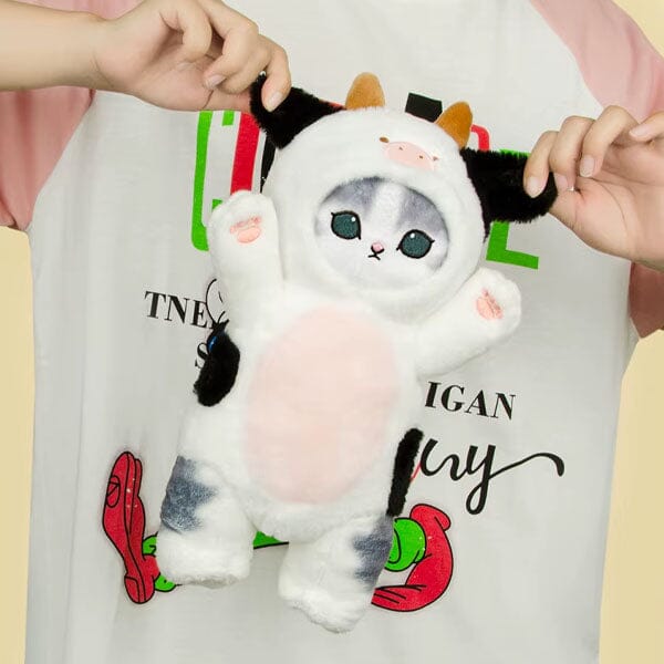 Mofusand Cow Costume Plush Cat Toy (12") - Showcase