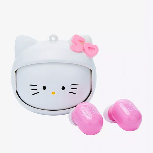 Hello Kitty 50th Anniversary Wireless Earbuds with Rotating Case - Showcase