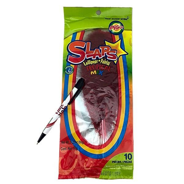 Slaps Candy Lollipops - 10-Pack Assorted Flavors - Showcase